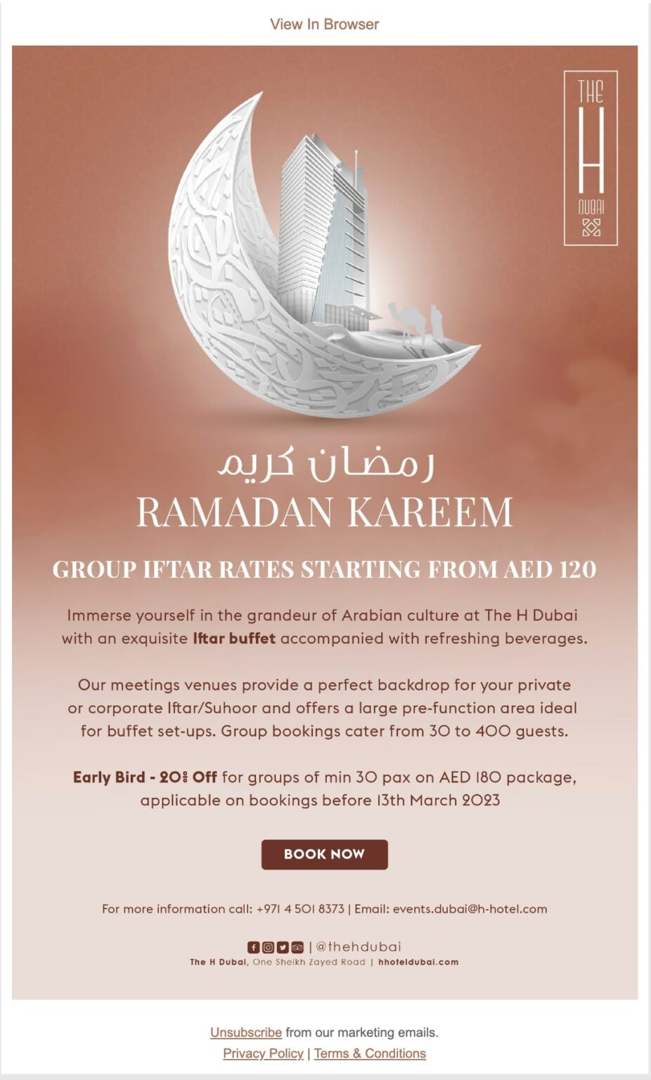Crafting the perfect Ramadan email to welcome guests this season