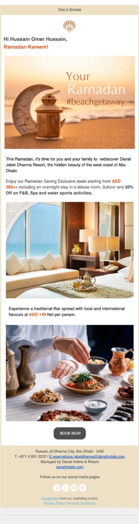 Crafting the perfect Ramadan email to welcome guests this season