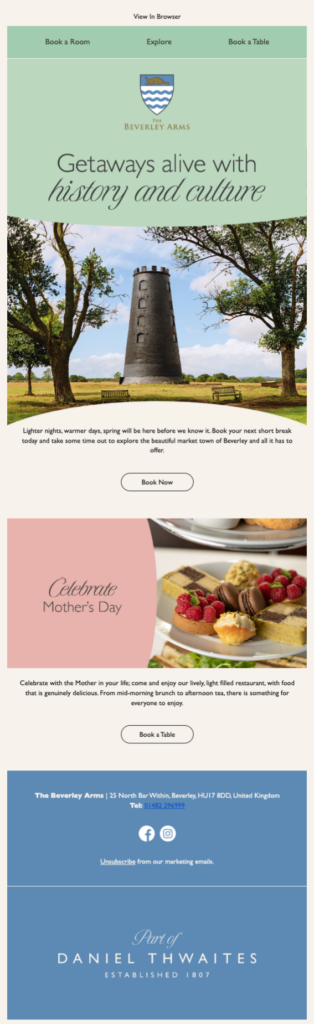 Daniel Thwaites drives guest loyalty with Revinate email marketing.